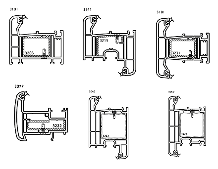 PVC profiles for doors and windows